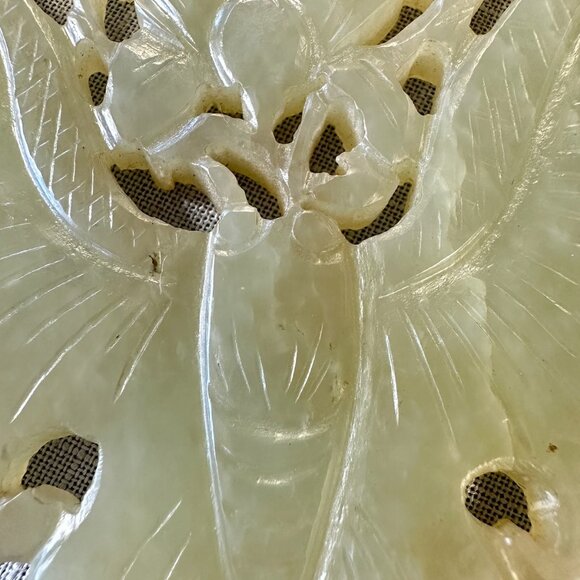 Jewelry | Antique Chinese Carved Jade Butterfly Moth Pendant | Poshmark